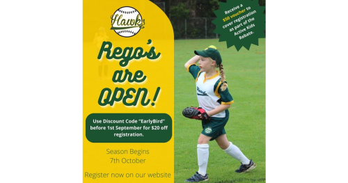 Registration Open For Hills Hawks Softball Club