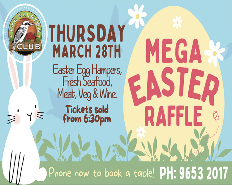 Mega Easter Raffle - Galston, Glenorie & Hills Rural Community News
